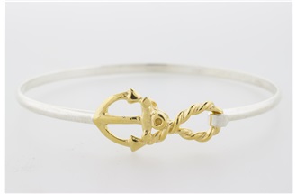 Infinity Rope Anchor Vermeil Bangle Bracelet